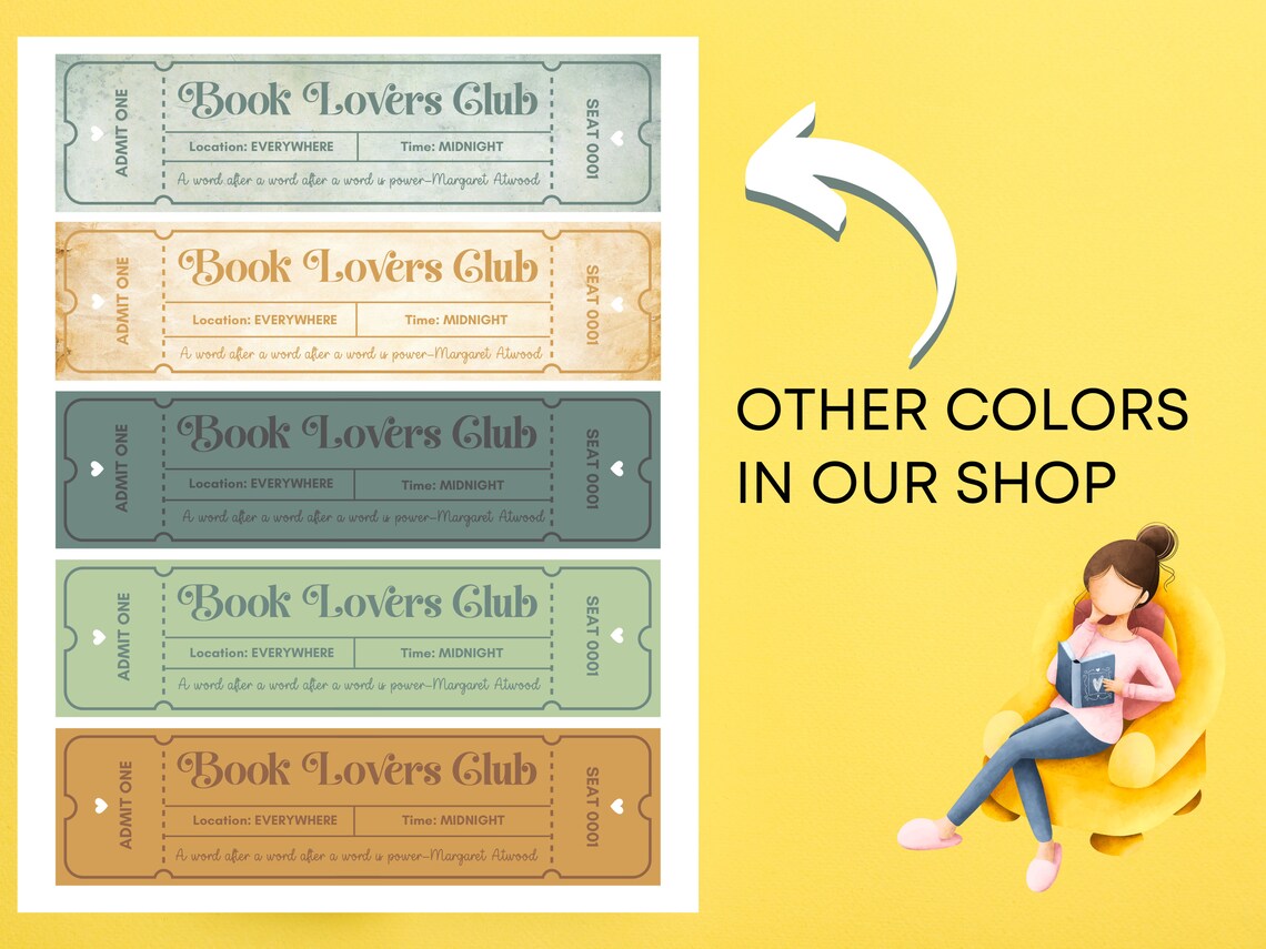 Book Lovers Club Bookmark, Gift for Book Lover, Book Club, Feminist ...