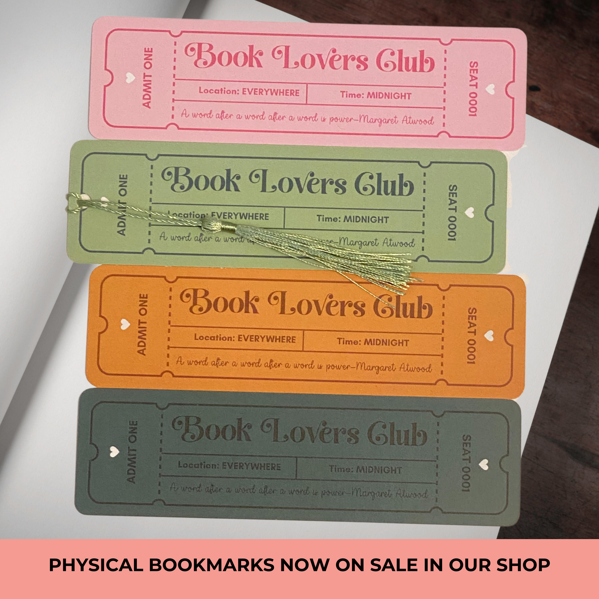 Book Lovers Club Bookmark Gift for Book Lover Book Club - Etsy Canada