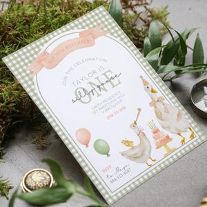 One Silly Goose Birthday Invitation, Goose Invitation, Silly Goose ...