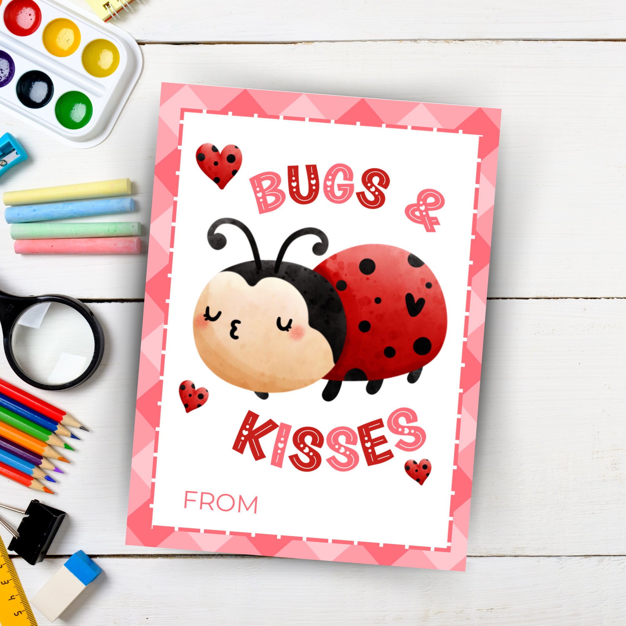 EDITABLE Ladybug Valentine Card, Love Bug Printable Valentines ...