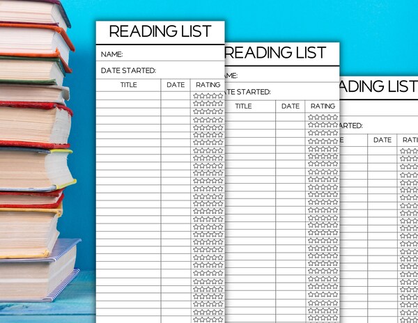 Printable Library Card / Reading Tracker / Reading List Bookmark ...