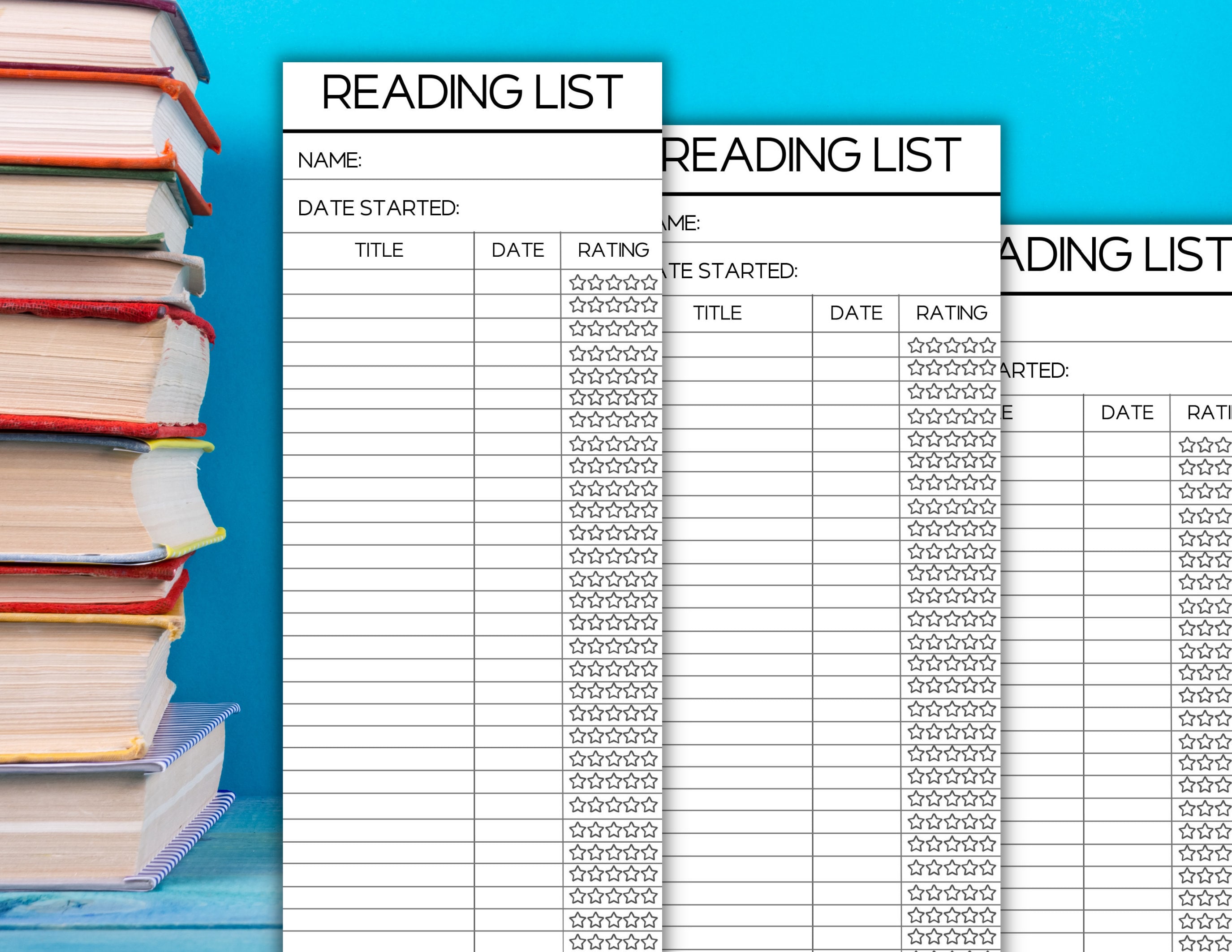 Printable Library Card / Reading Tracker / Reading List - Etsy