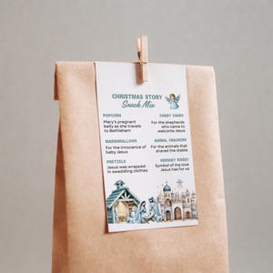 Story of Christmas Snack Mix, Nativity Legend Tags, Christmas Recipe ...