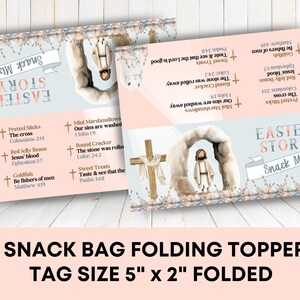 EDITABLE Easter Story Snack Mix Printable Tag Easter Bag Topper, Easter ...