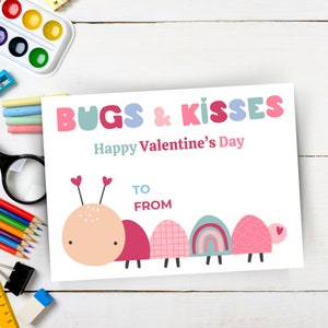 EDITABLE Love Bug Valentine Card, Bug Printable Valentines, Bee Mine ...