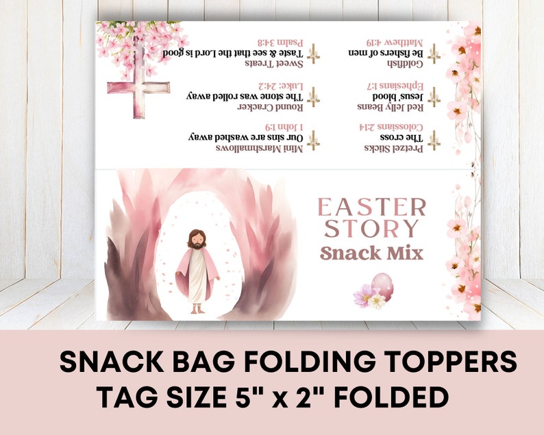 EDITABLE Easter Story Snack Mix Printable Tag Easter Bag Topper, Easter ...