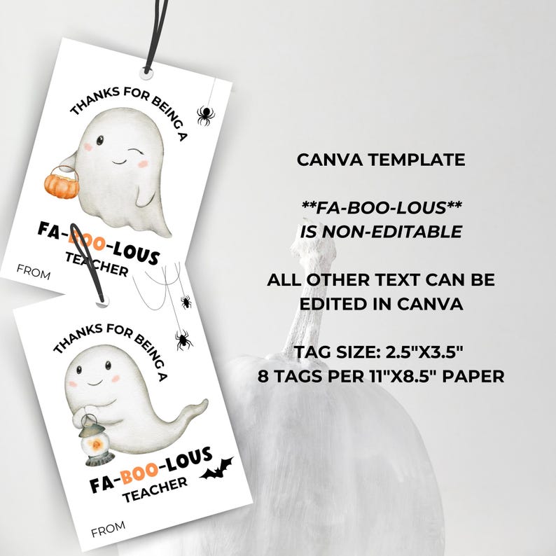 Faboolous Teacher Tag, Teacher Halloween Tags, Teacher Appreciation ...
