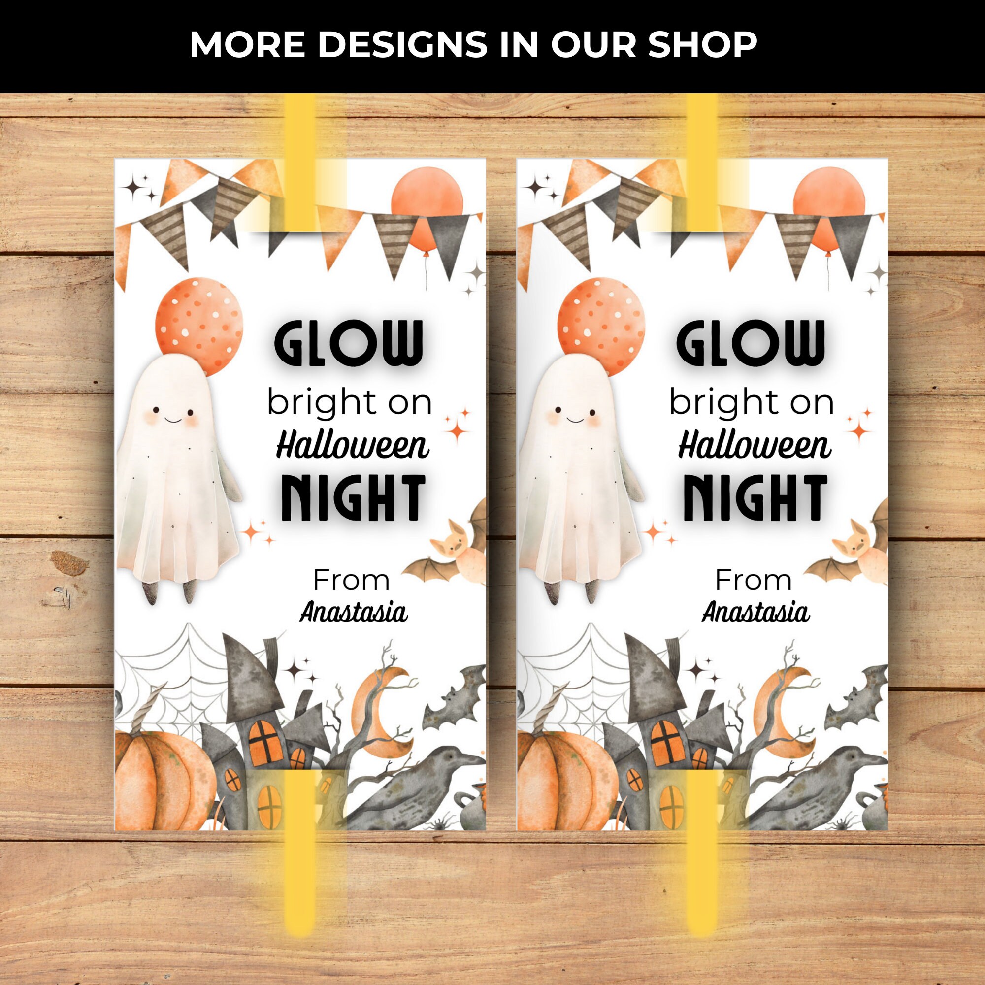 Printable A Little Light to Glow Your Night. Monster Glow Stick Cards ...