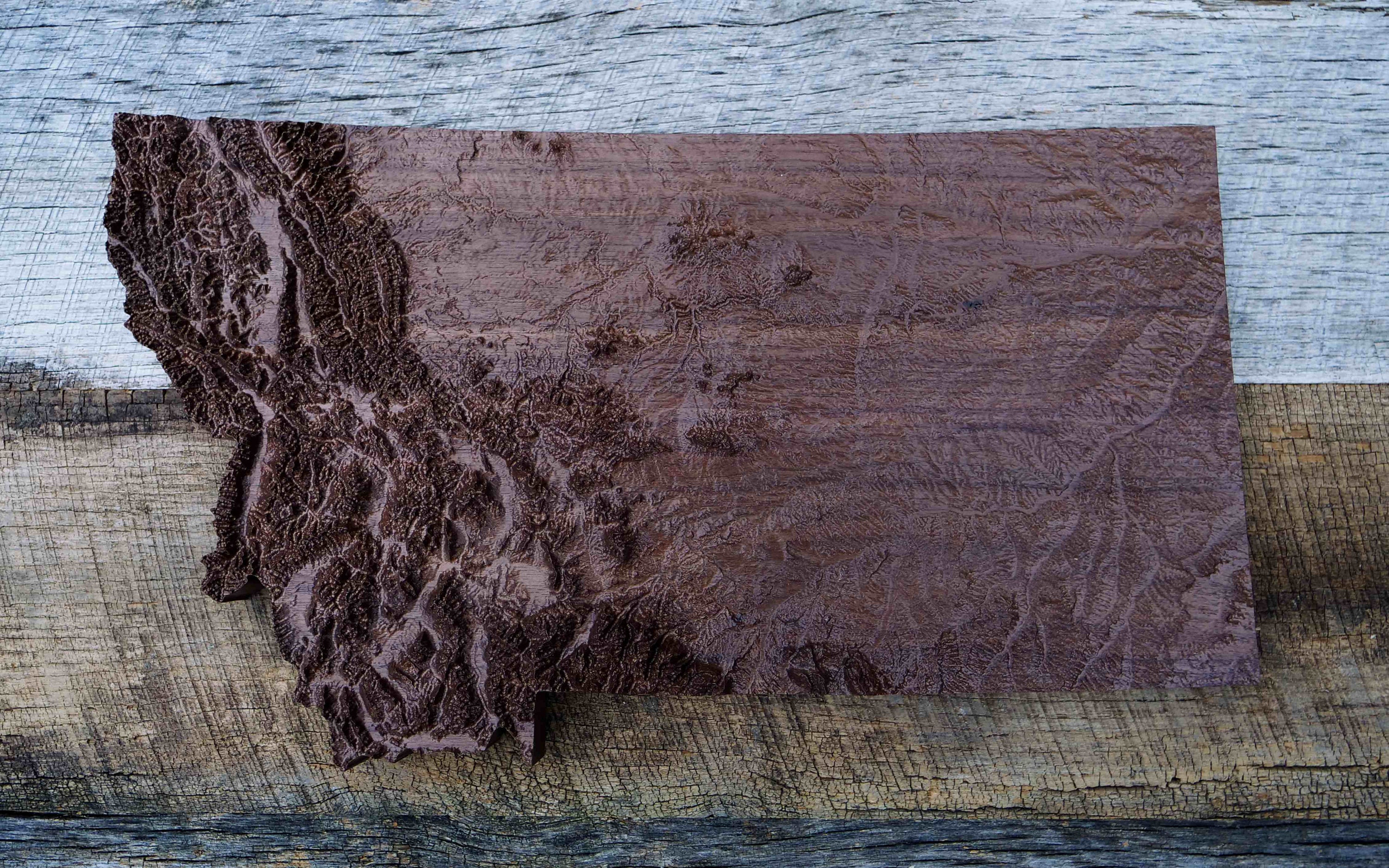 Montana Topography Wood Carving - Etsy