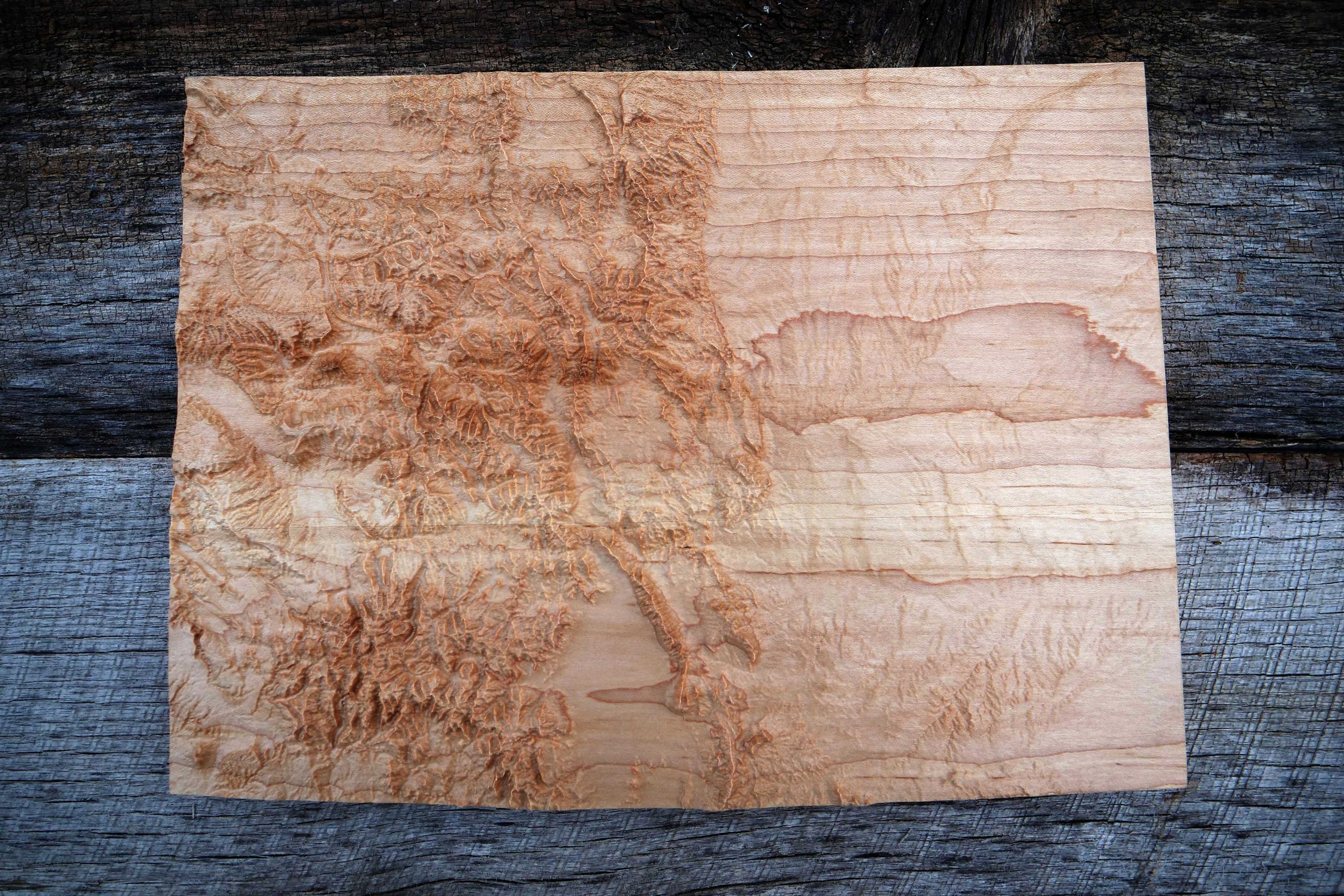 Colorado Topography Wood Carving - Etsy