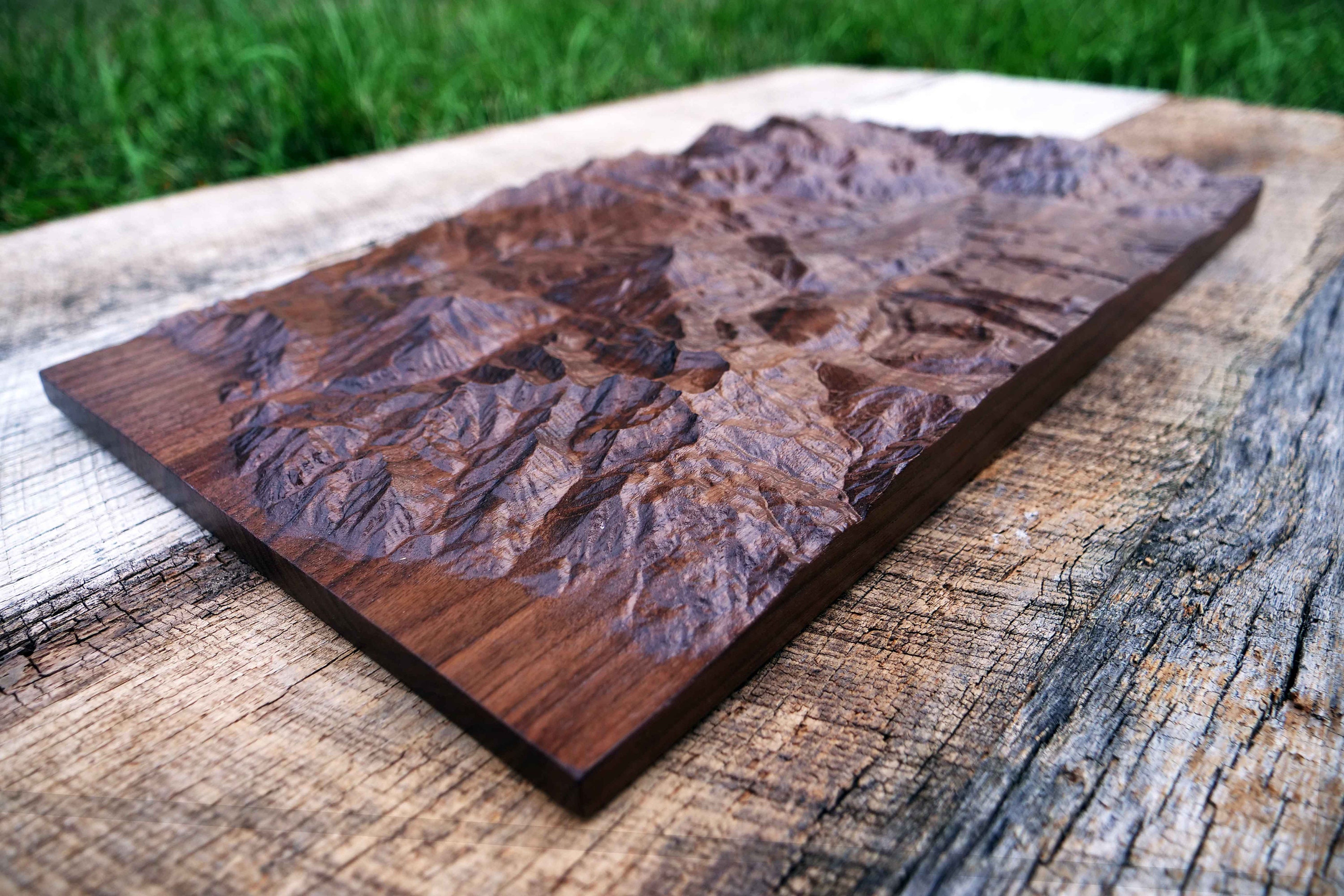 Big Sky Montana Topography Wood Carving - Etsy