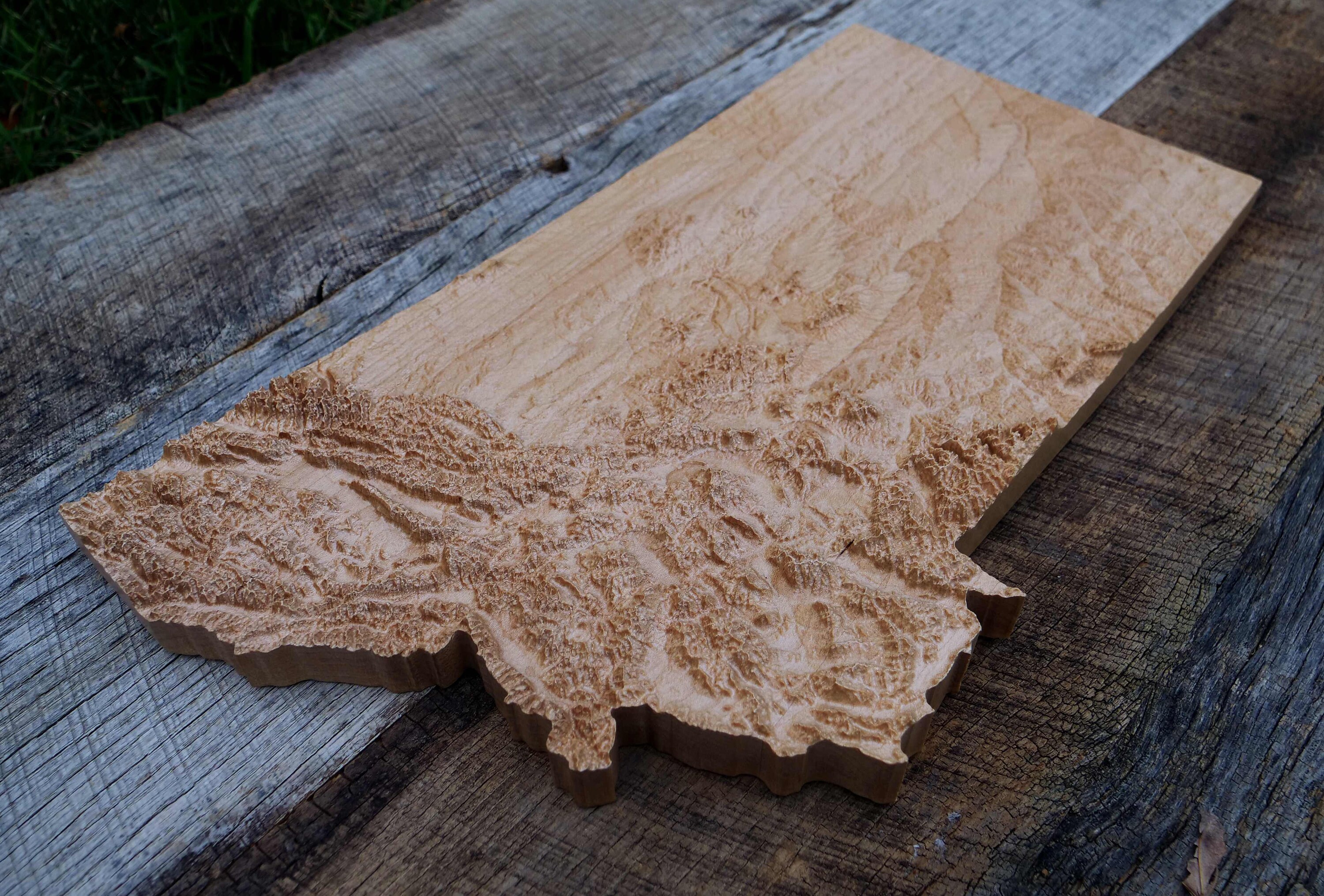 Montana Topography Wood Carving - Etsy