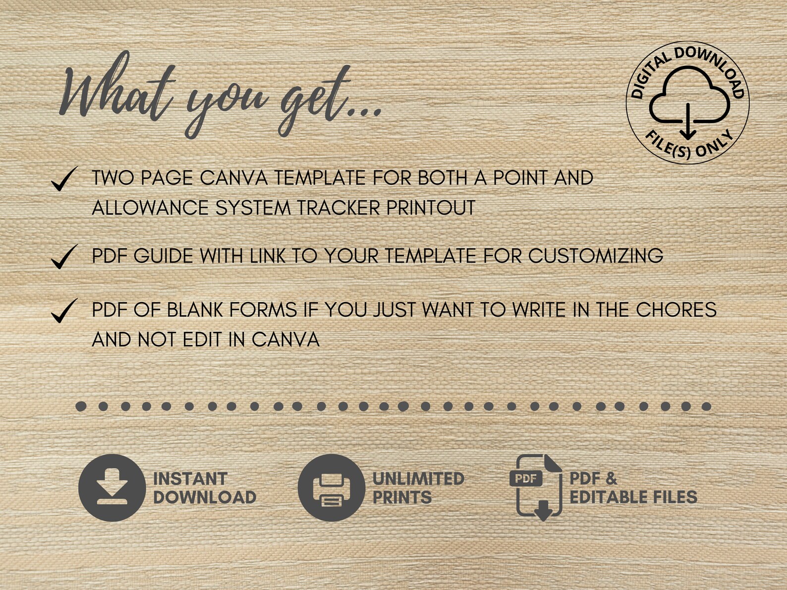 Editable Allowance & Point Tracker With Chore Tracker for Kids ...