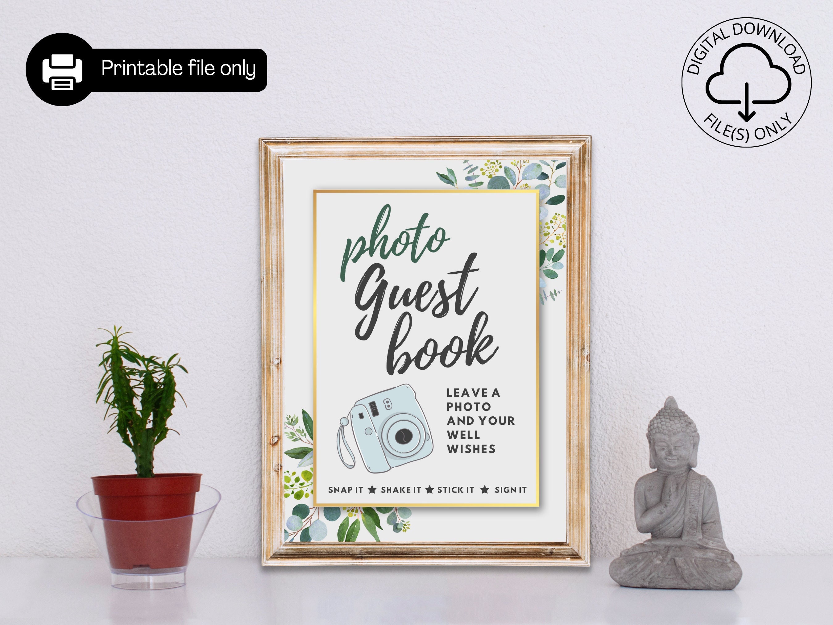 Photo Booth Guest Book Sign, Polaroid Guestbook, Wedding Sign for Photo ...