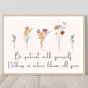 Be Patient Quote, Therapy Office Decor, School Psychologist, Mental ...
