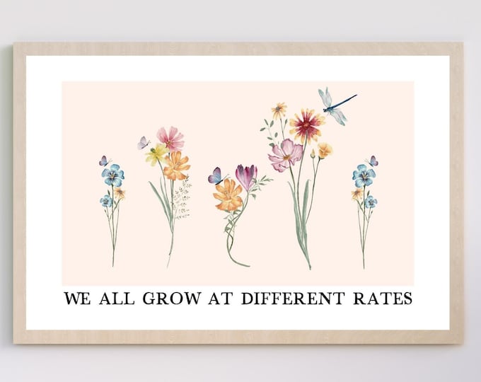 We All Grow at Different Rates Growth Mindset Poster - Etsy