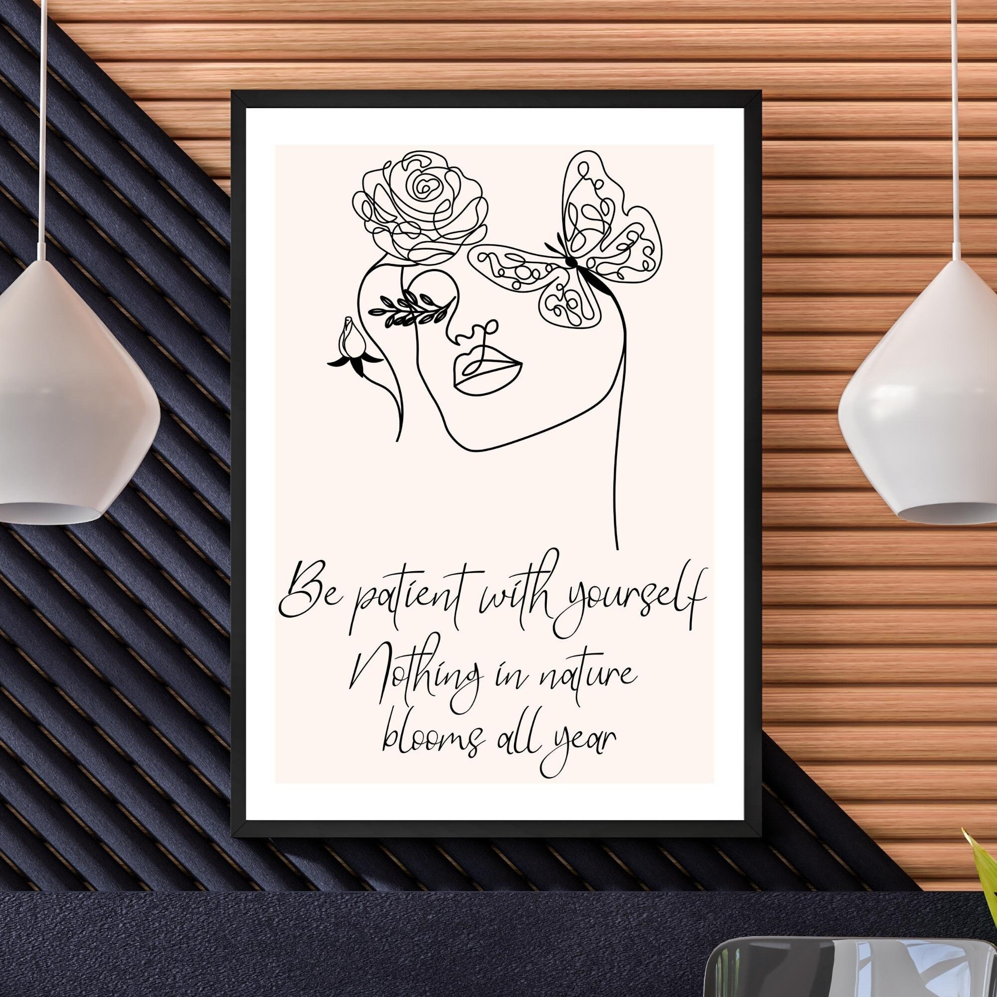 Inspirational Quote, Therapy Office Decor, Affirmation Wall Art, School ...