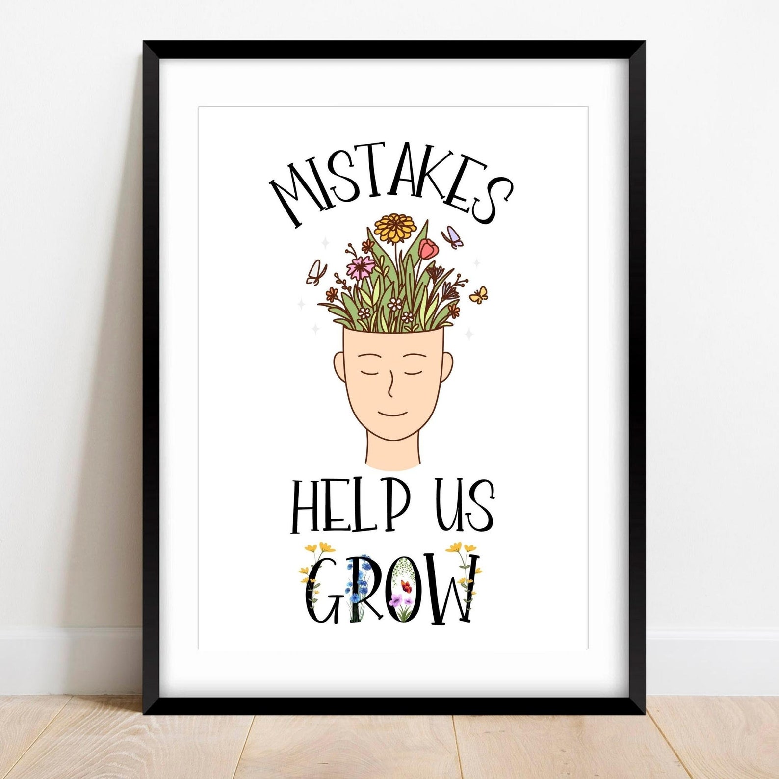 Mistakes Help Us Grow, Growth Mindset, Classroom Poster, School ...