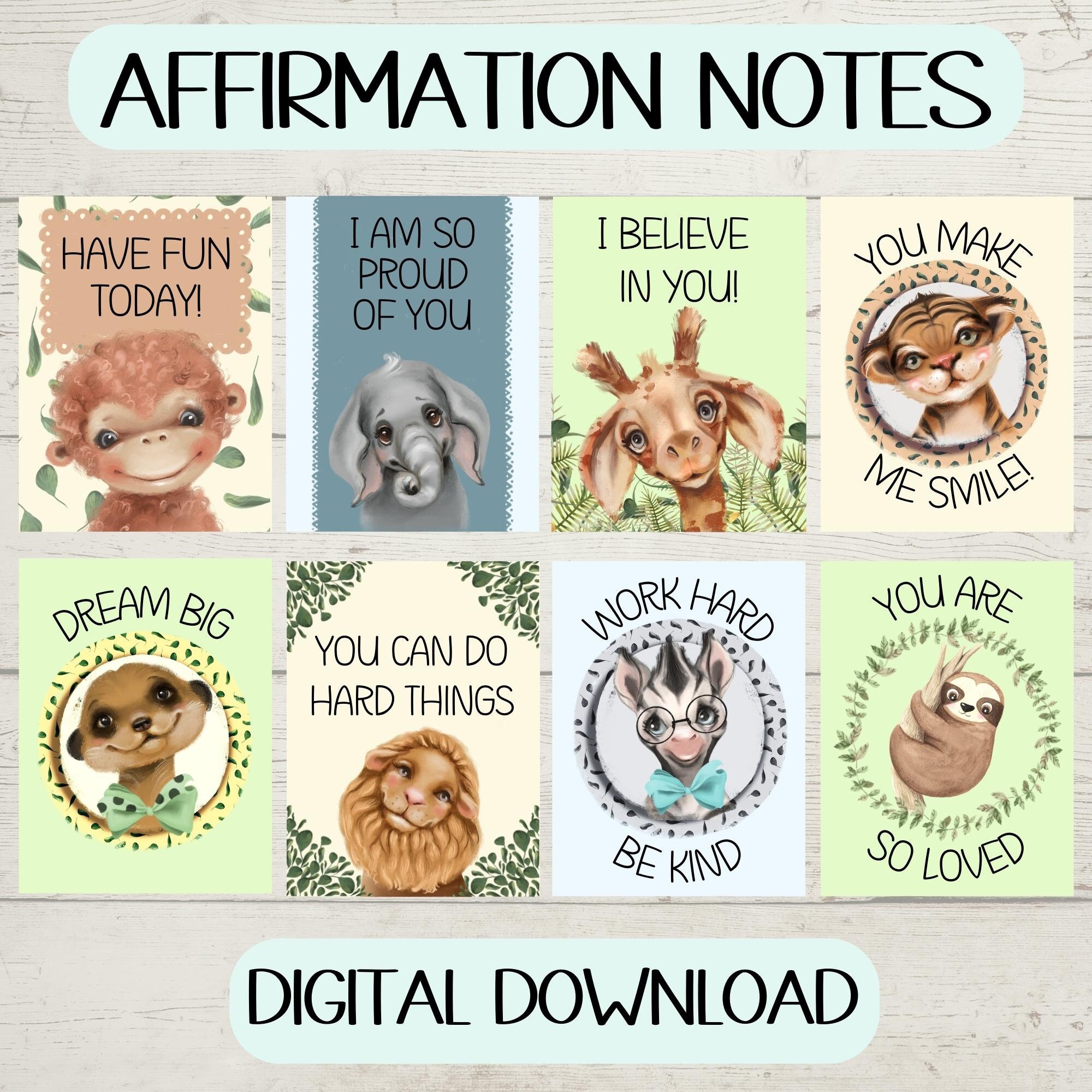 Lunchbox Notes Affirmation Cards Back to School Notes Lunch - Etsy New ...
