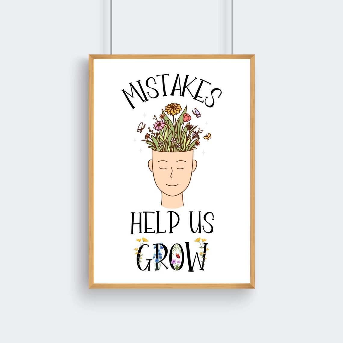 Mistakes Help Us Grow, Growth Mindset, Classroom Poster, School ...
