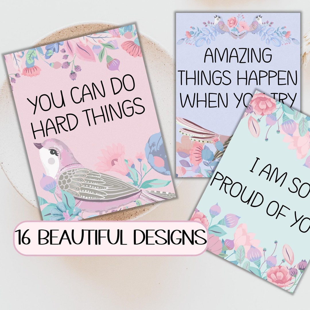 Lunchbox Notes, Affirmation Cards, Back to School Notes, Lunch Notes ...