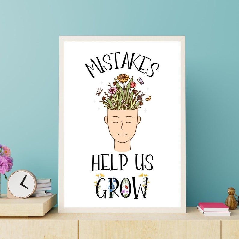 Mistakes Help Us Grow, Growth Mindset, Classroom Poster, School ... Mistakes Help Us Grow, Growth Mindset, Classroom Poster, School ...