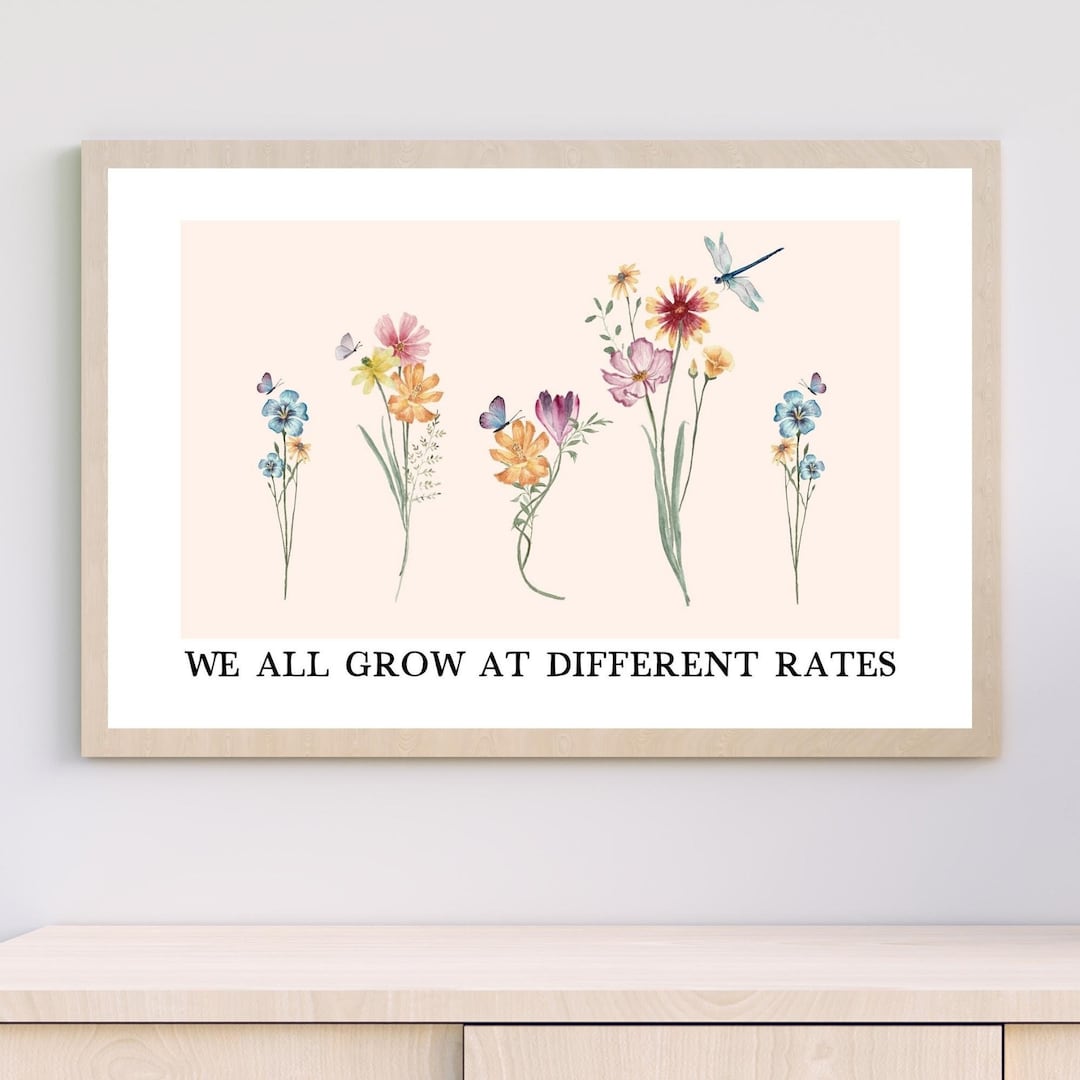 Inspirational Quote, Therapy Office Decor, Affirmation Wall Art, School ...