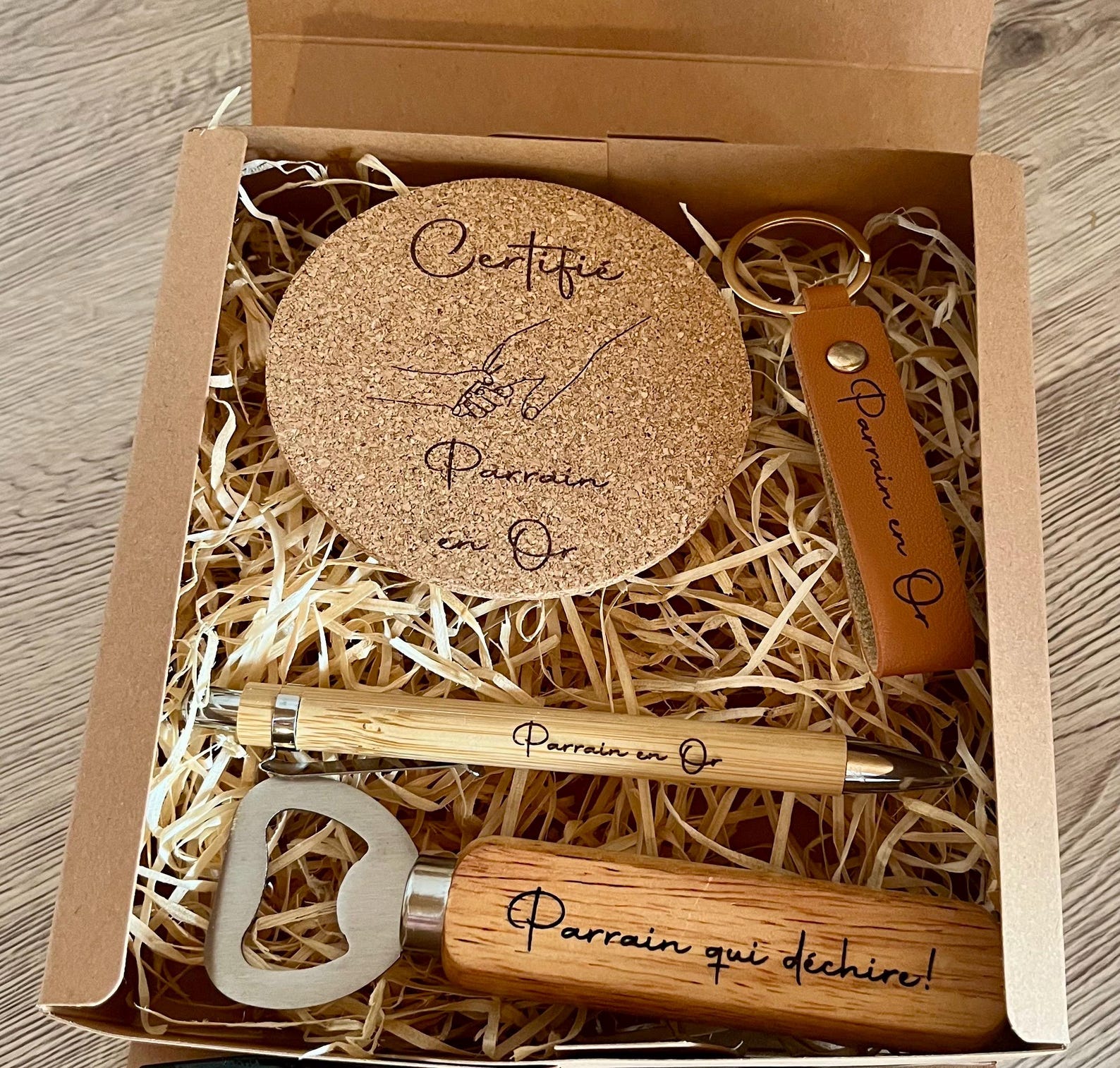 Personalized Engraved Godfather Gift Box - Baptism Gift - Godfather ...