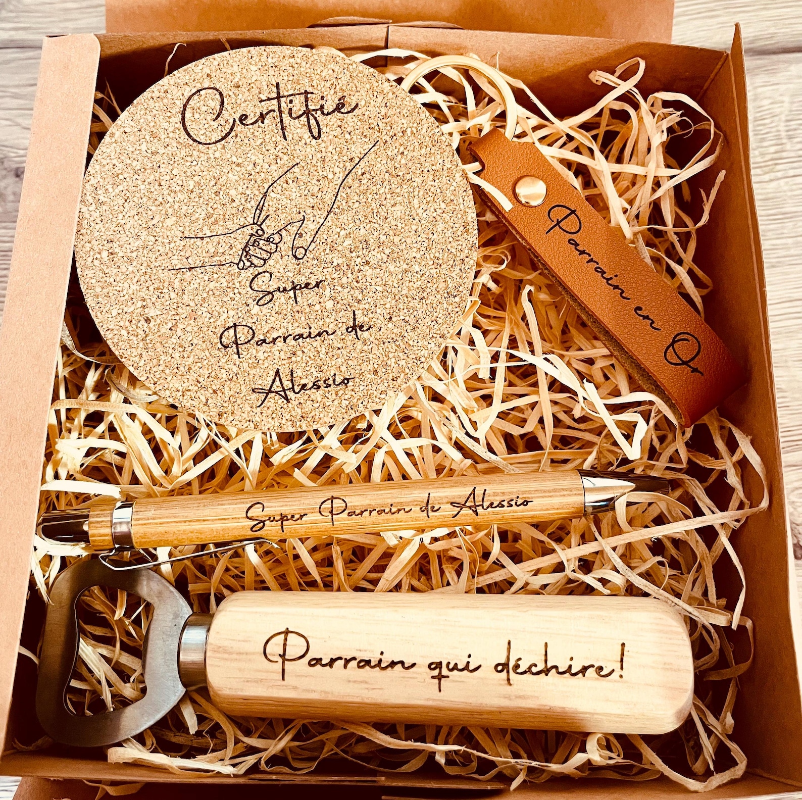 Personalized Engraved Godfather Gift Box - Baptism Gift - Godfather ...
