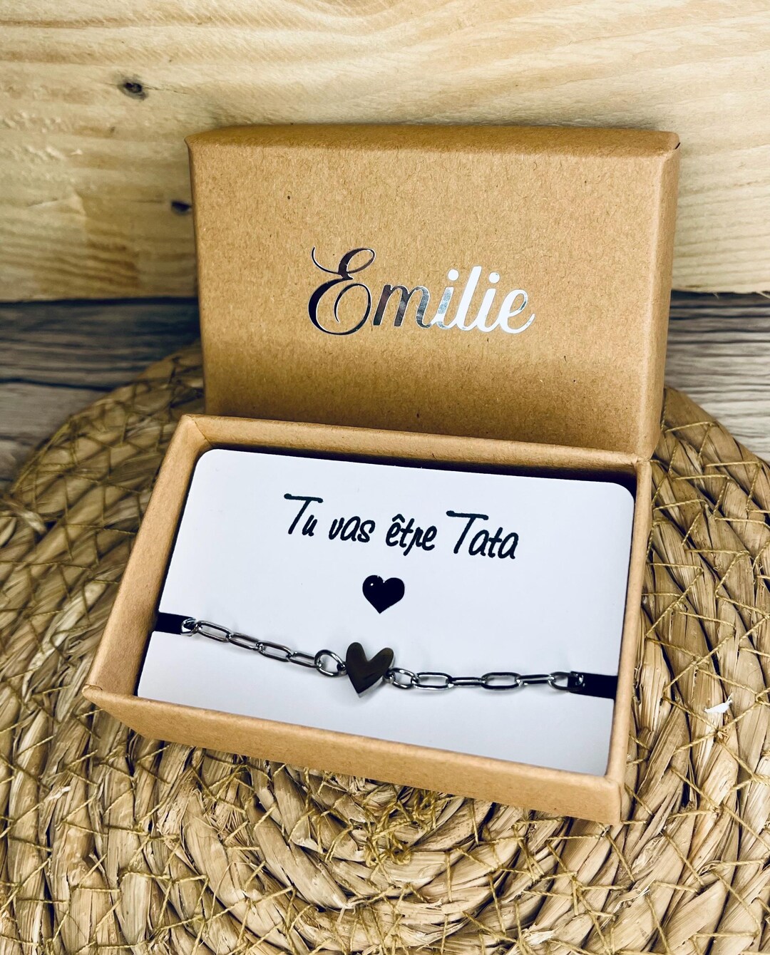 Aunt Pregnancy Announcement With Stainless Steel Bracelet and Message ...