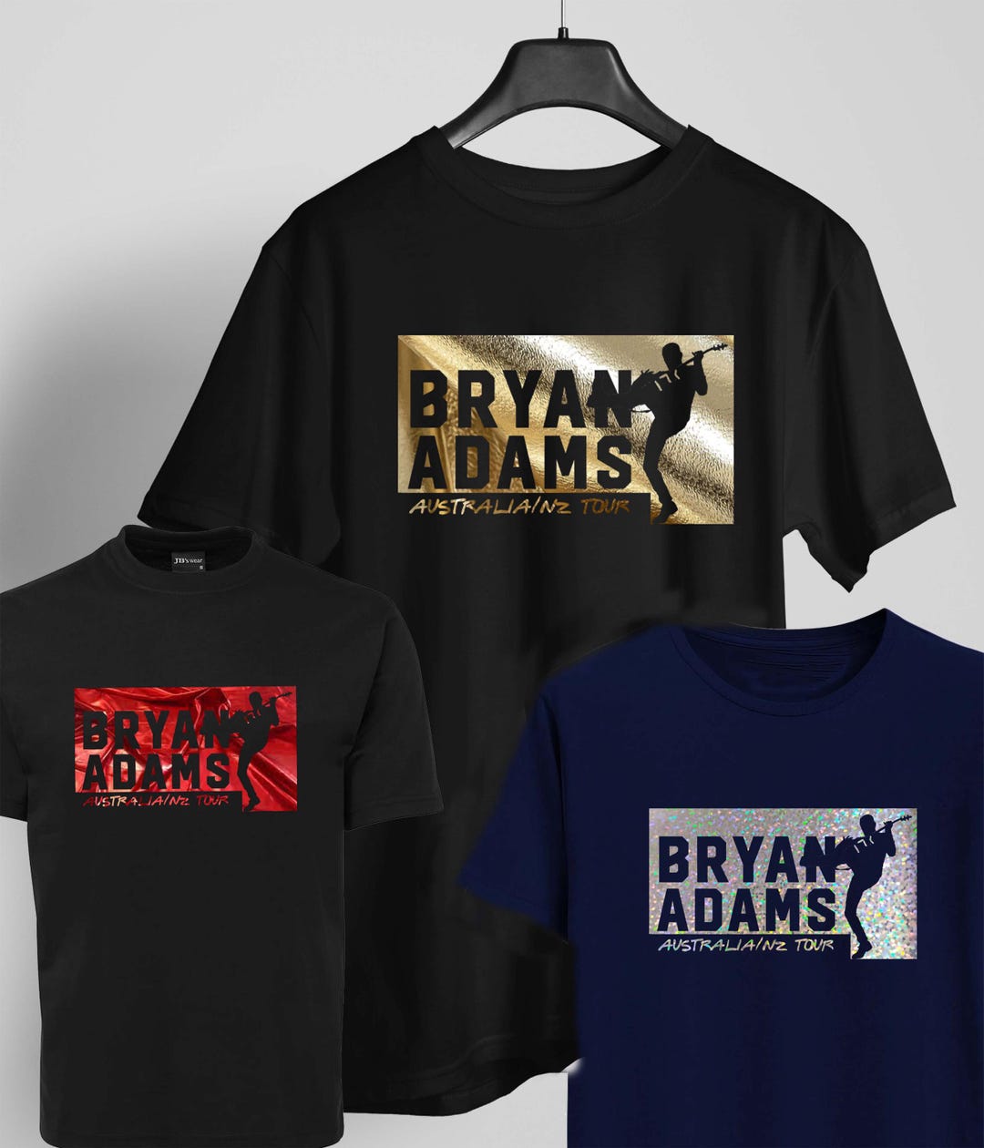 Tour of Bryan Adams T Shirt | Metallic Gold Silver Print | Rock Music ...