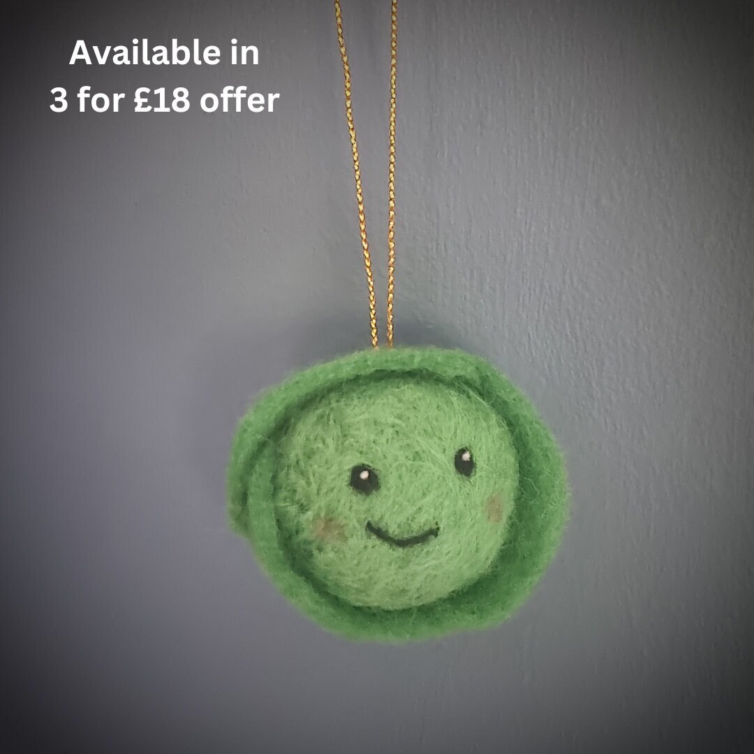 Brussel Sprout Christmas Decoration, Sprout Bauble, Felted Sprout ...