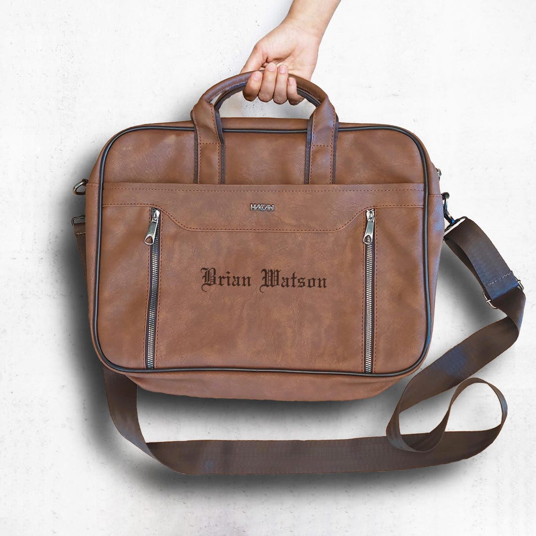 FREE PERSONALISED Laptop Bag / Briefcase for Men / Customized Messenger ...