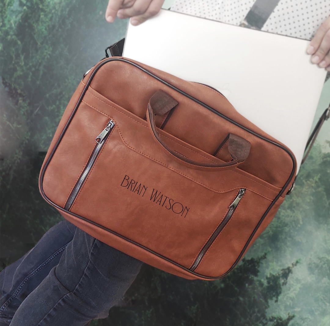 Free Personalized Laptop Bag / Briefcase for Men / Customized Laptop ...