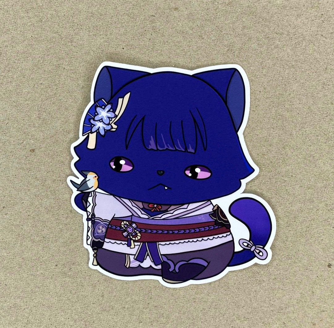 Chibi Cat Raiden Shogun Sticker - Etsy