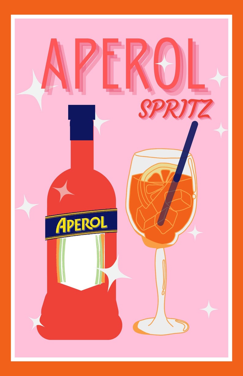 Aperol Spritz Drink Poster- Digital Download - Etsy