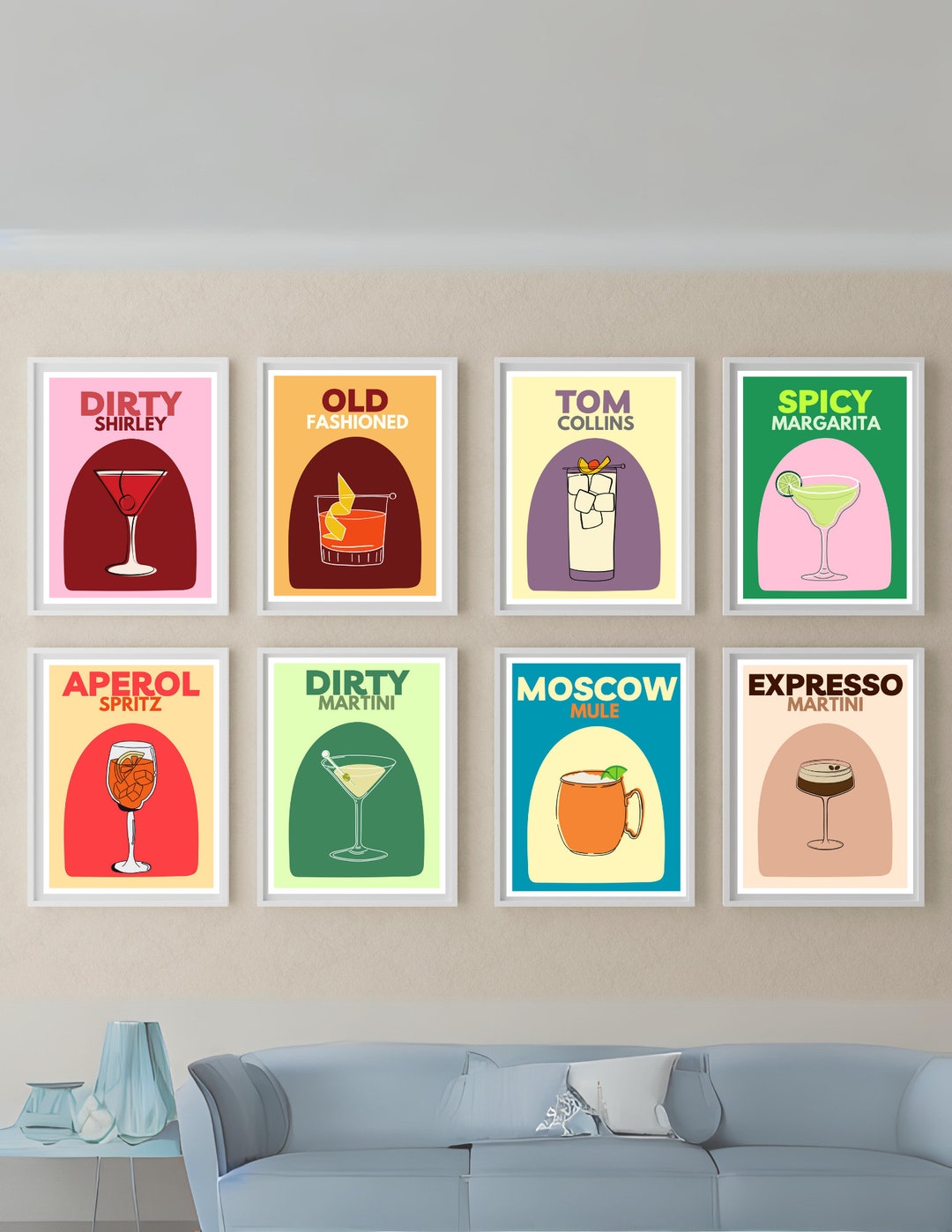 Specialty Cocktail Posters- Set of 8 DIGITAL DOWNLOADS - Etsy