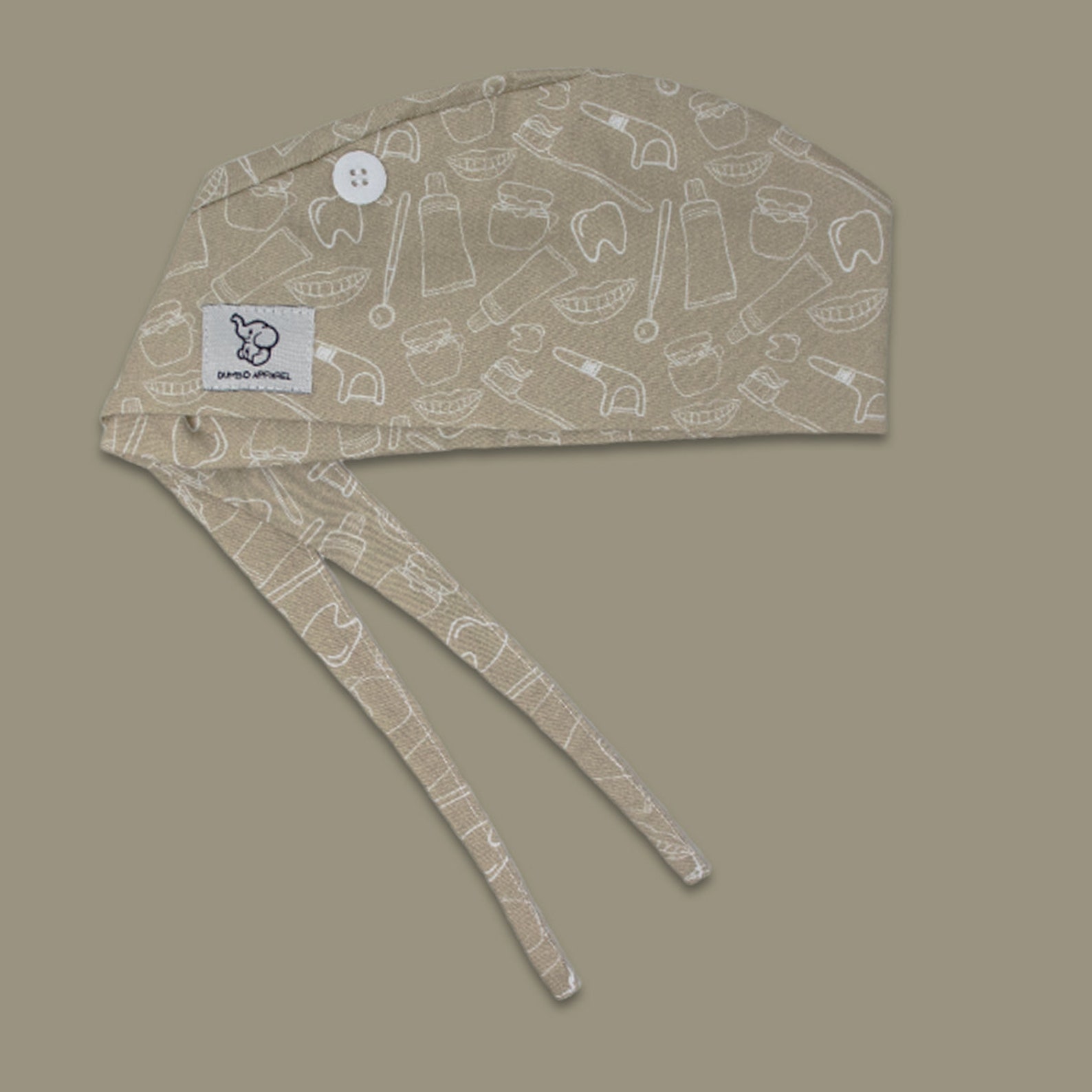 Dental Print Cotton Scrub Cap | Healthcare Worker, Dentist, Hygienist ...