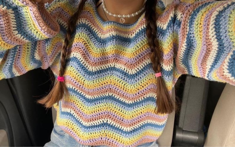 Tom Daley’s Wavy Sweater, Crochet Wavy Sweater, Crochet Sweater ...