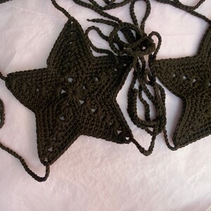 Handmade Star Crochet Bralette, Cotton Knit Top - Etsy