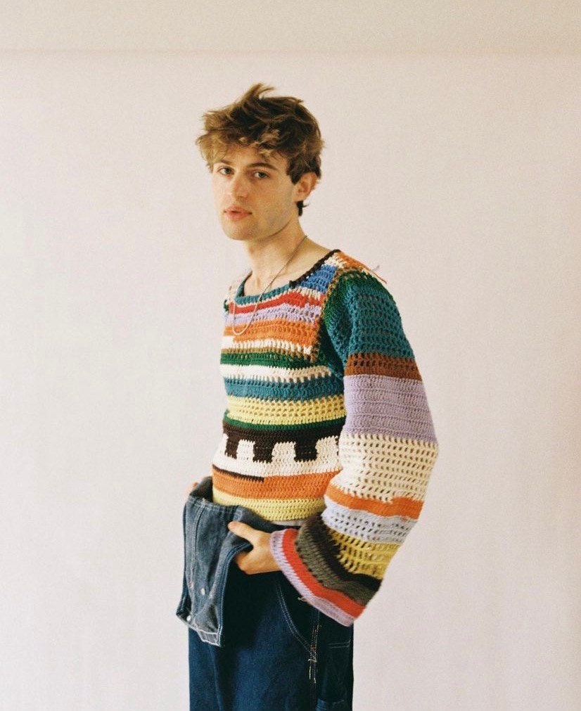 Crochet Crop Top, Crochet Long Sleeve Top, Handmade Colorful Top ...