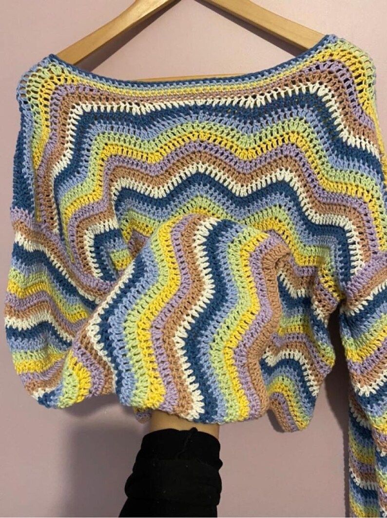 Tom Daley’s Wavy Sweater, Crochet Wavy Sweater, Crochet Sweater ...