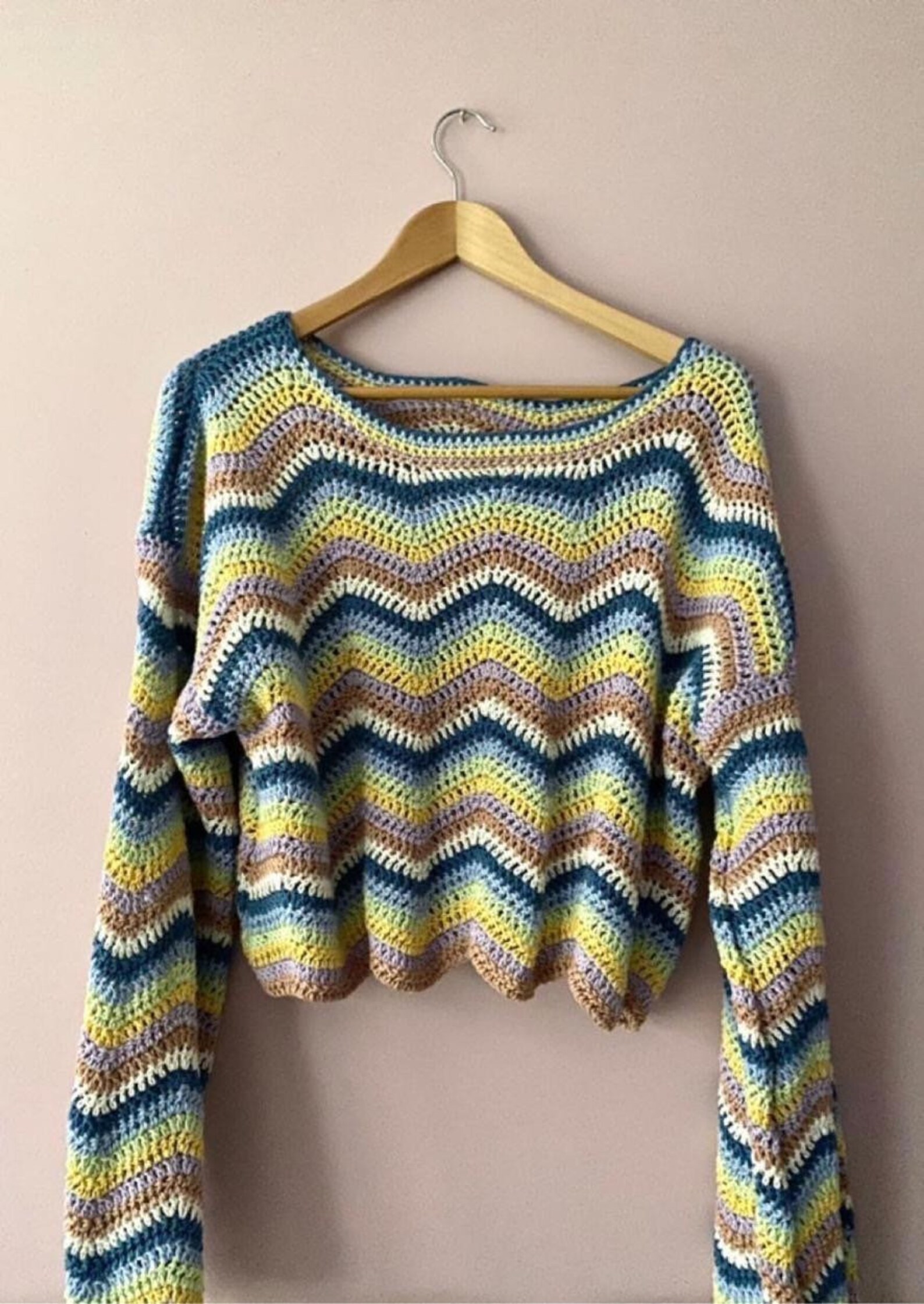 Tom Daley’s Wavy Sweater, Crochet Wavy Sweater, Crochet Sweater ...