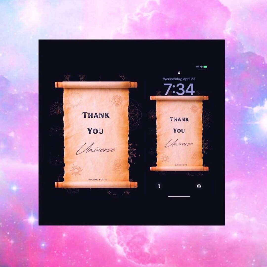 Thank You Universe – Affirmation Scroll + Bonus Phone Wallpaper Bundle ...
