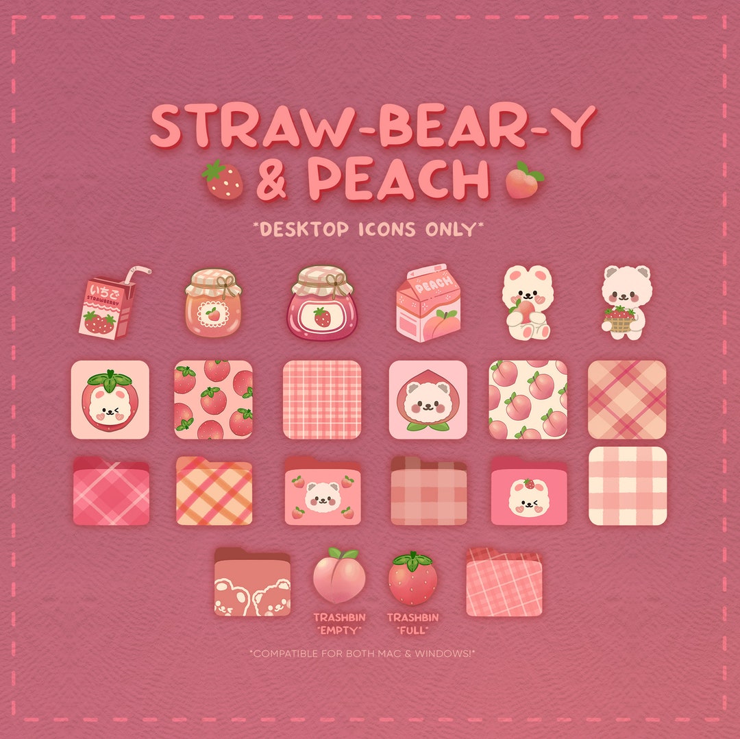 Desktop Icon Pack | Strawbeary and Peach | Mac & Windows | Desktop ... Desktop Icon Pack | Strawbeary and Peach | Mac & Windows | Desktop ...
