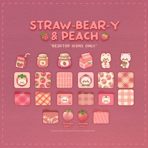 Cute Desktop Icon ONLY Mac & Windows Icon Set Icon - Etsy Australia