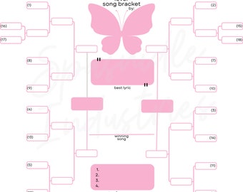 Taylor Swift Song Bracket - Evermore - Party Game - Birthday ...