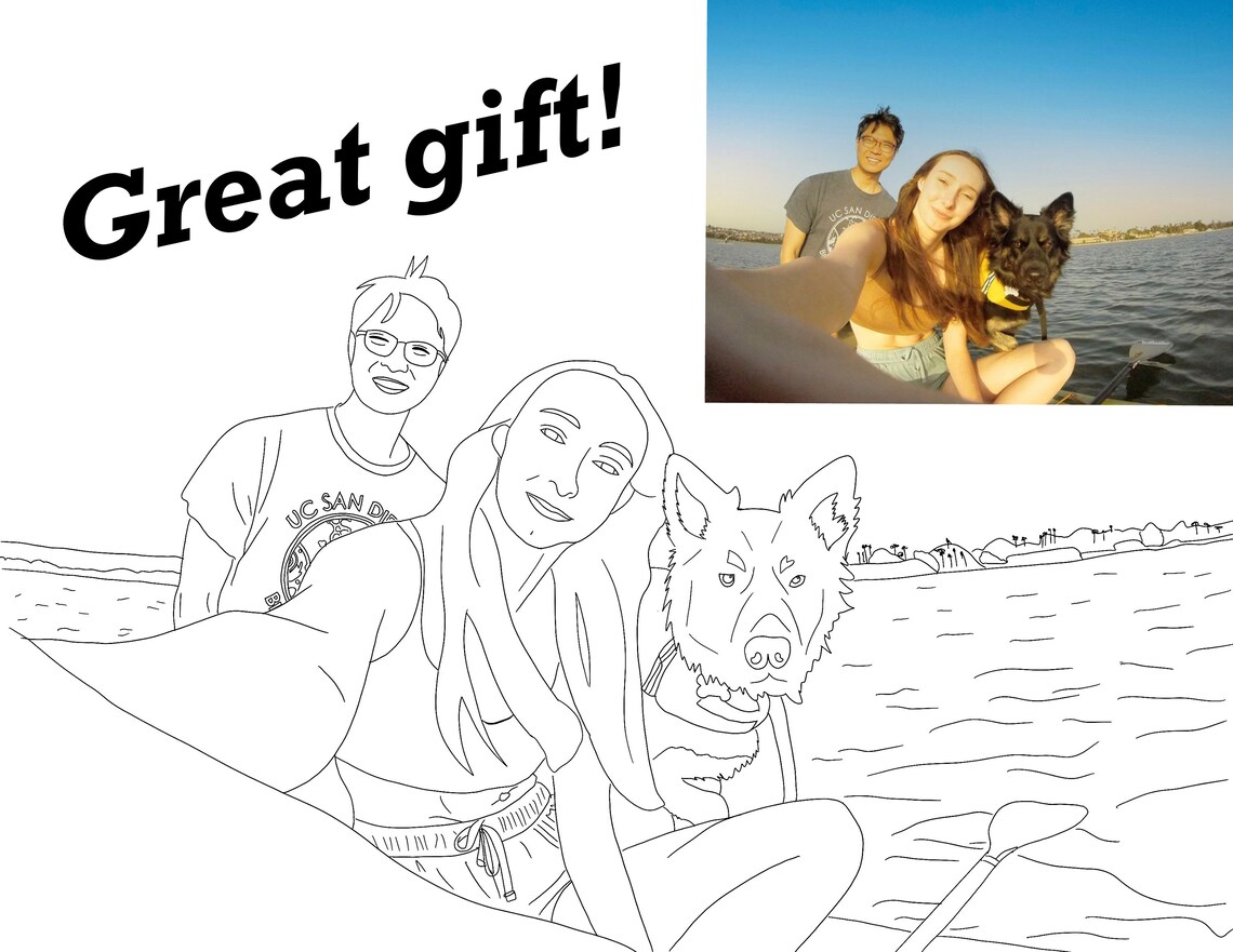 Custom Coloring Page - Etsy