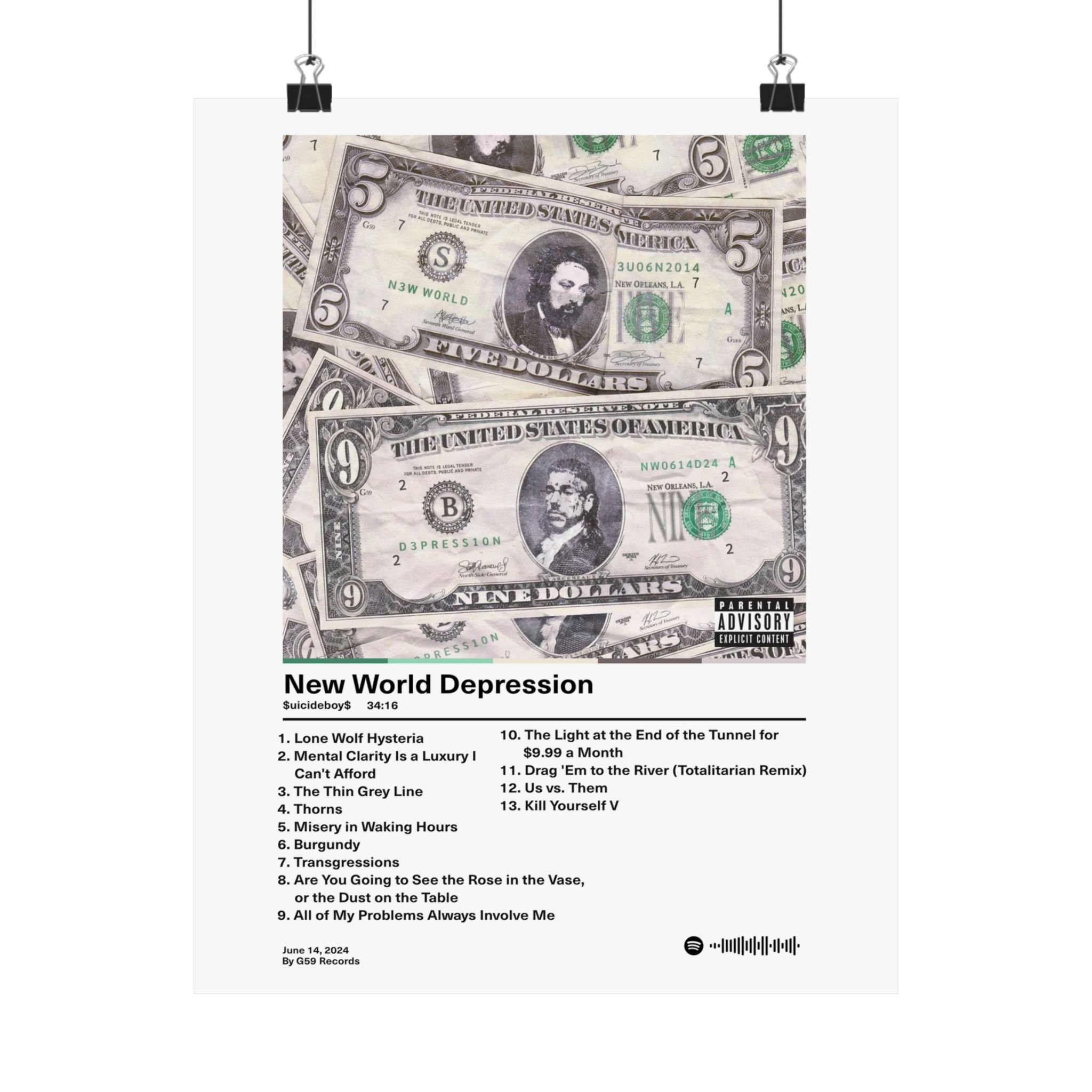 Suicideboys - New World Depression Album Poster/ Printable Poster ...