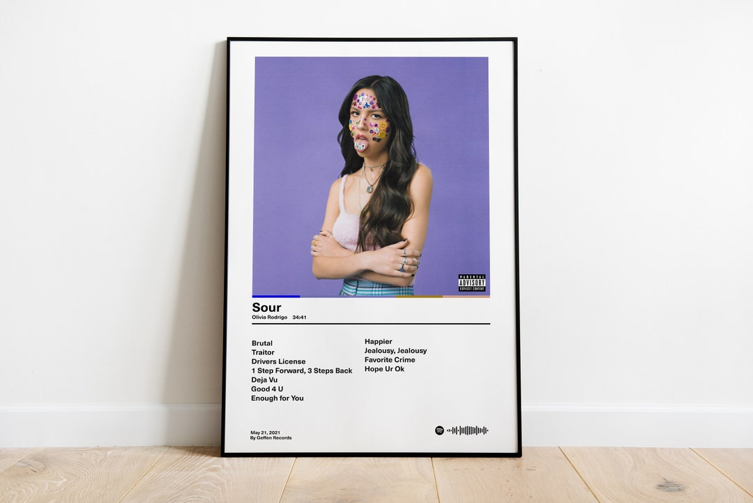 Olivia Rodrigo - Sour Album Poster/ Printable Poster / Album Cover ...